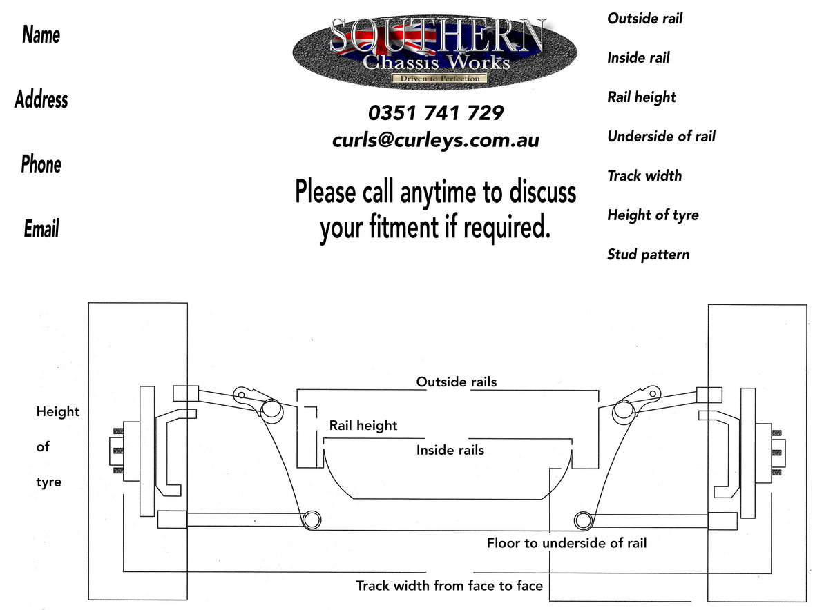 GMH Holden HQ, HJ, HZ, HX, WB IFS Front Ends – Southern Chassis